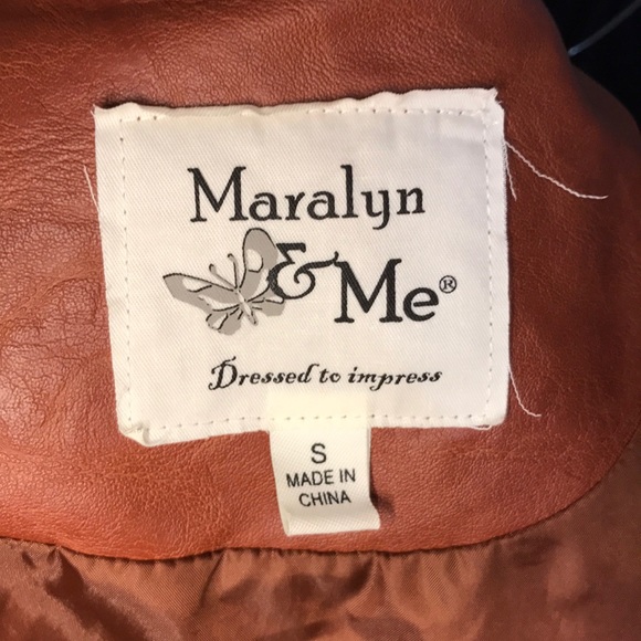 Maralyn & Me | Jackets & Coats | Nwt Marilyn Me Vegan Leather Jacket | Poshmark
